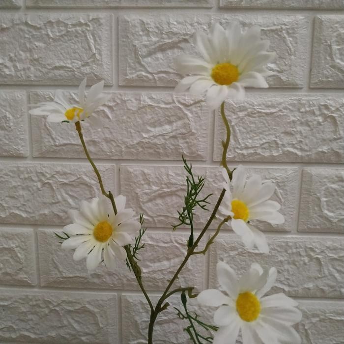 Jual Bunga Daisy Dutch Cosmos Artificial Silk Import - White | Shopee ...