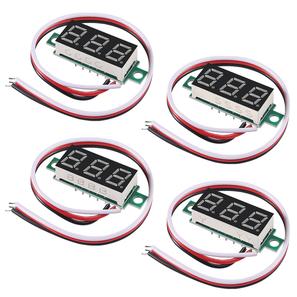 Jual SALE 4pcs Digital Mini Digital Voltmeter 0.28Inch Three-Line 0 ...