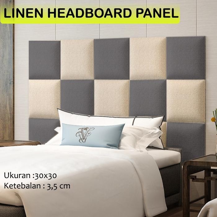 Jual BintangEmaSs- Linen Headboard Wallpanel Dinding Wallpaper Stiker Dinding Kedap Suara Wall ...