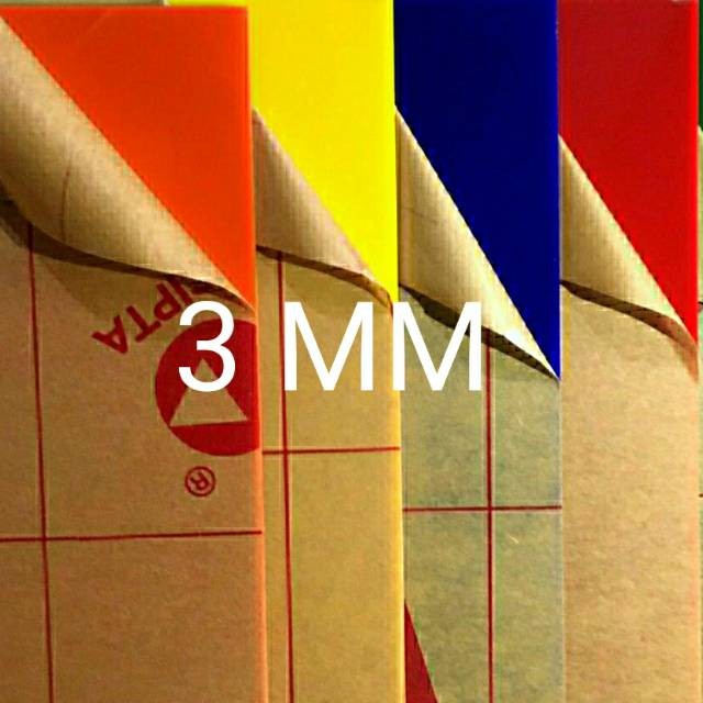 Jual Acrylic akrilik lembaran 3mm warna ukuran A3 (42 X 30 CM) | Shopee Indonesia
