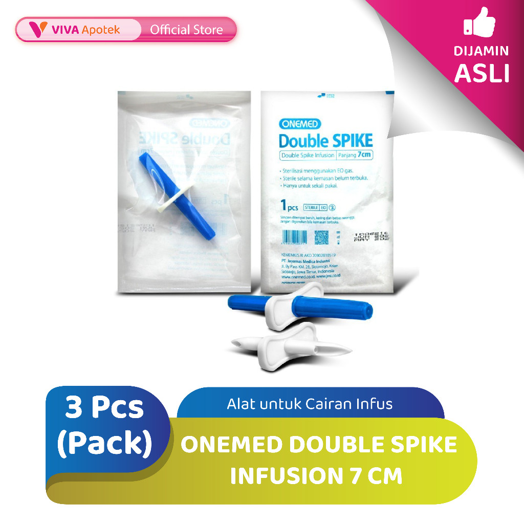 Jual Onemed Double Spike Infusion 7 cm Alat untuk Cairan Infus (Pack ...