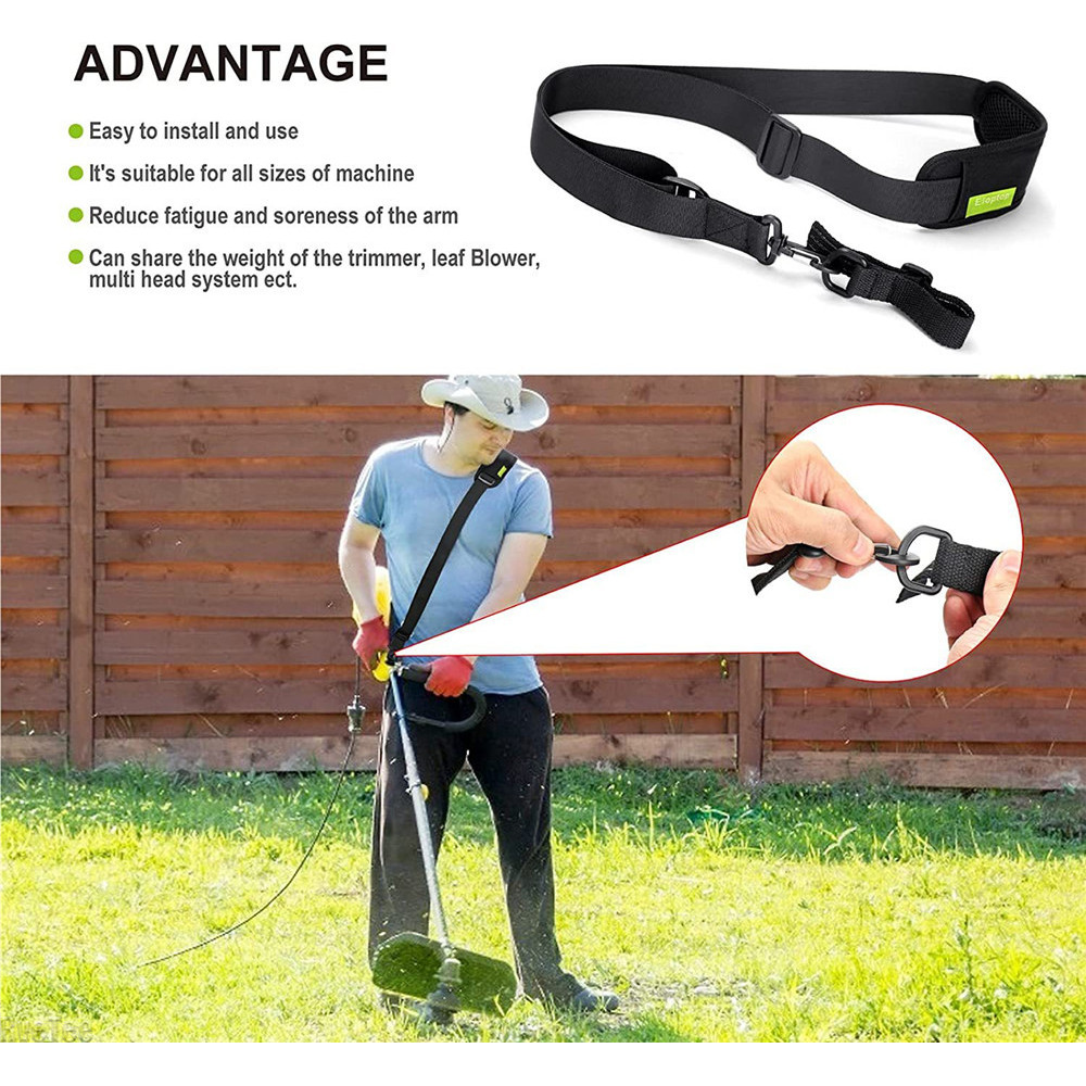 Jual Adjustable Grass Trimmer Shoulder Strap Heavy Duty Single Harness ...
