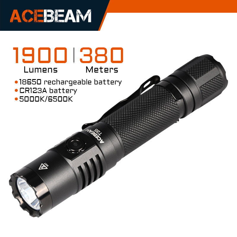 Jual ACEBEAM T35 compact tactical EDC flashlight long range 380 meters ...