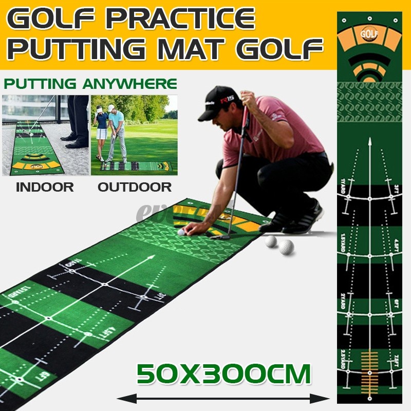Jual 300*50cm Golf Practice Putting Mat Karpet Latihan Putting Anti ...