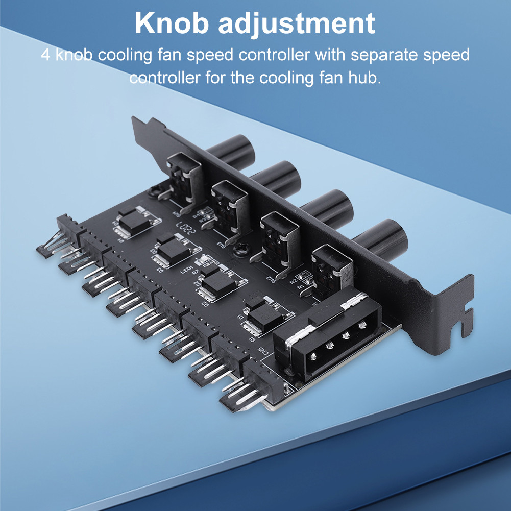 Jual CPU Cooling Fan HUB SATA/4 Pin Adapter 8 Channel PWM Hub Cooling ...