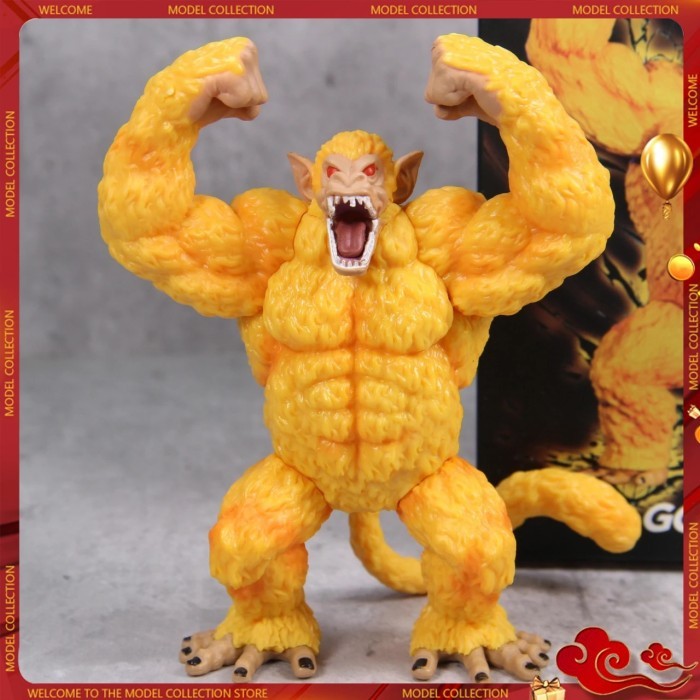 Jual 13cm Anime Dragon Ball Great Ape Figure Golden Great Ape Ozaru ...