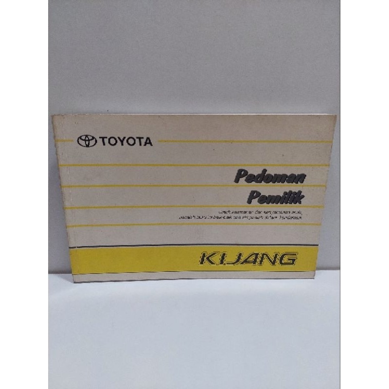 Jual BUKU MANUAL PEDOMAN MOBIL TOYOTA KIJANG CAPSUL | Shopee Indonesia