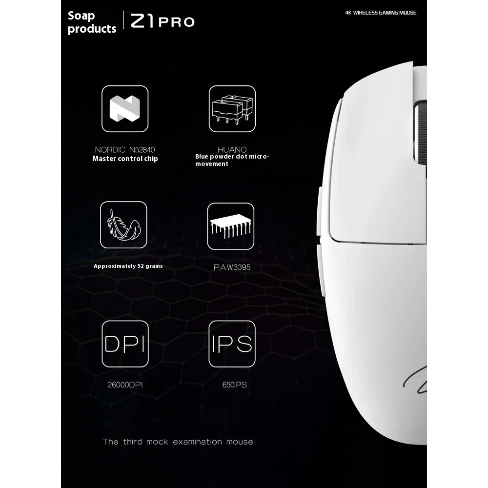 Jual Zaopin Z1 Pro Wireless Bluetooth Lightweight Mouse Paw3395 26Kdpi ...