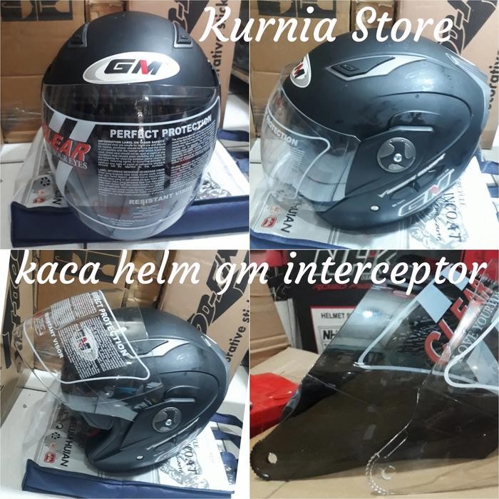 Jual ReadyGan- kaca helm gm interceptor original clear produk | Shopee Indonesia
