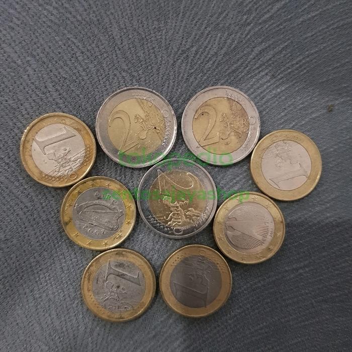 Jual Hapnest- koin coin euro pecahan 1 atau 2 euro | Shopee Indonesia