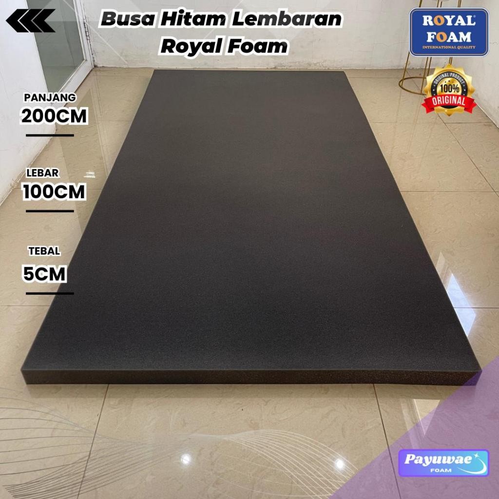Jual BUSA HITAM LEMBARAN 200x100x5cm ASLI MEREK ROYAL FOAM UNTUK KASUR ...