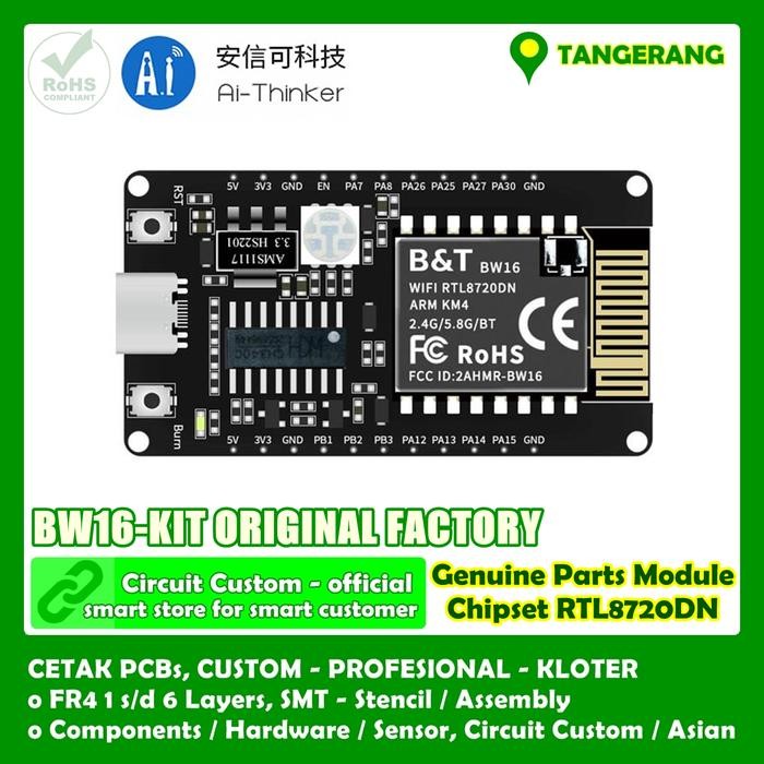 Jual PREMIUM Ai Thinker Modul WiFi Bluetooth BW-16 / BW 16 / BW16 KIT Development Borad NodeMCU ...