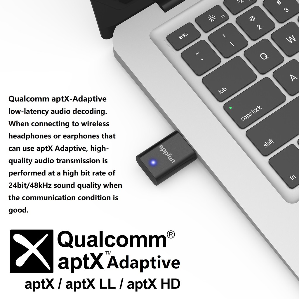 Jual Eppfun Ak3040Pro Usb-C Qualcomm Aptx-Adaptive Bluetooth 5.2 Transmitter For Pc/Mac/Ps5 ...