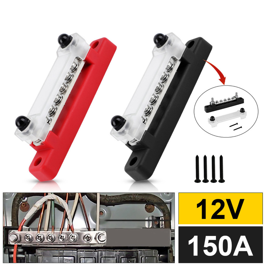 Jual 12V M6 Stud Positive Negative Buss Bar Bus Bar Battery Power ...