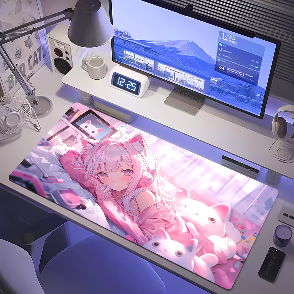 Jual Anime Girl Mouse Pad Kawaii Pink Mousepad Gaming Speed Keyboard ...