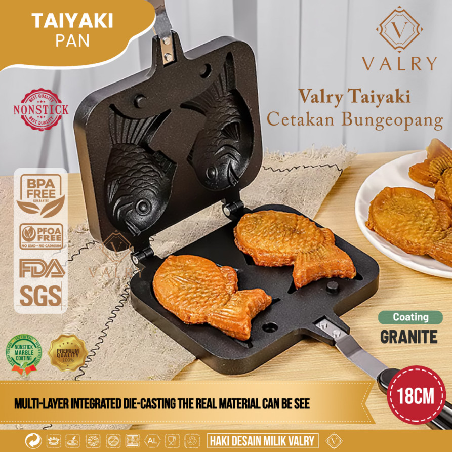 Jual Valry Taiyaki bungeoppang maker Cetakan kue pancake el ikan 2 sisi ...