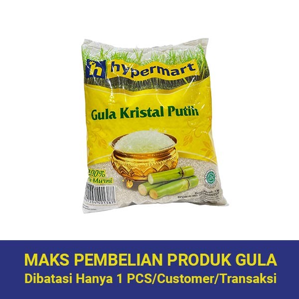 Jual HPM GULA KRISTAL PUTIH 1 KG FS - KUNING | Shopee Indonesia