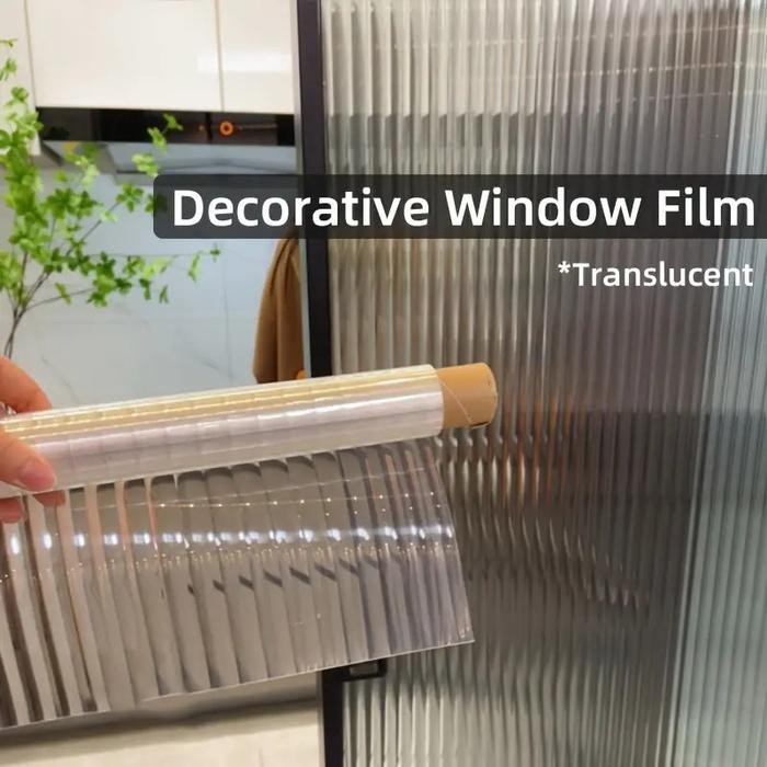 Jual (Allthebest) Sticker Kaca Fluted Moru 3D Reeded Glass Sticker ...