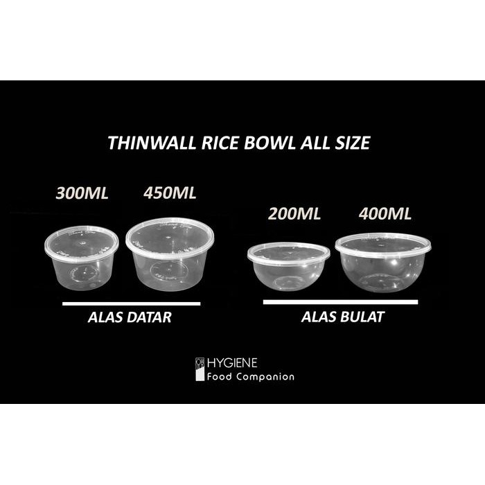 Jual JTTOP" THINWALL 300 ML MANGKOK / MANGKUK BOWL BULAT PLASTIK 300ML ...