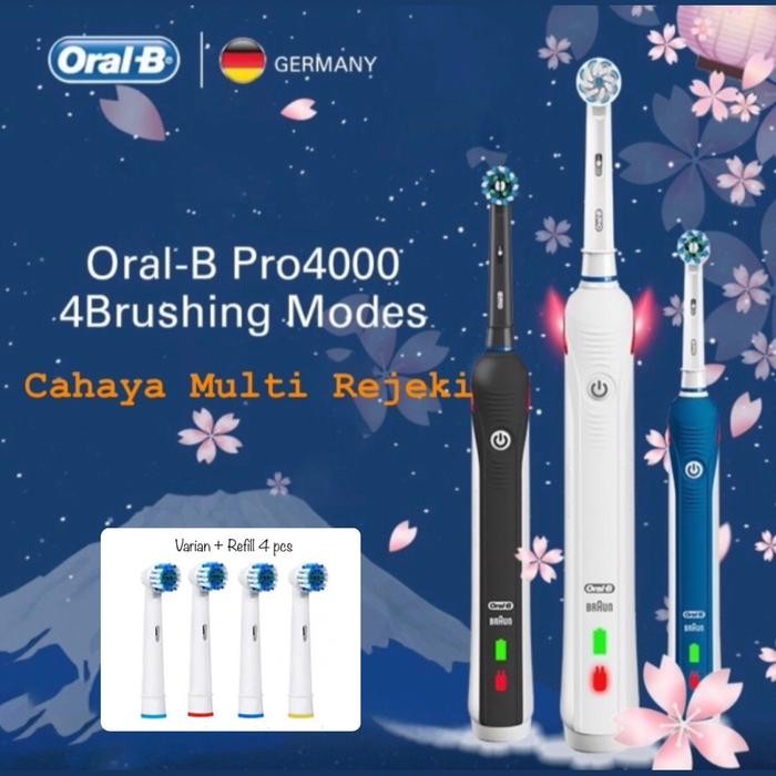 Jual ORAL B PRO 4000 Electric Toothbrush 3D Oral-B sikat gigi eletrik | Shopee Indonesia