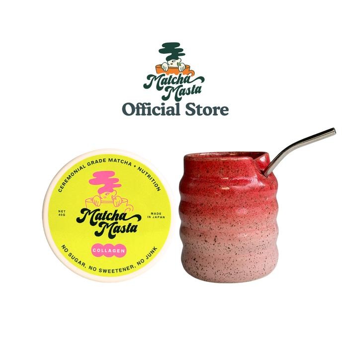 Jual Matcha Masta Iced Matcha + Collagen Mug Set (40g Matcha + Collagen ...
