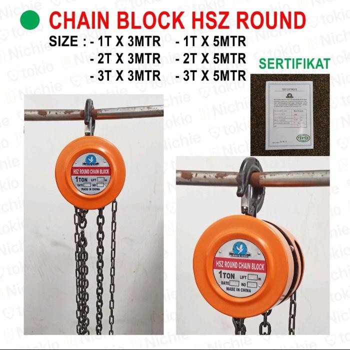 Jual Chain Block And Tackle 1 Ton 3Meter 1T 3M | Shopee Indonesia