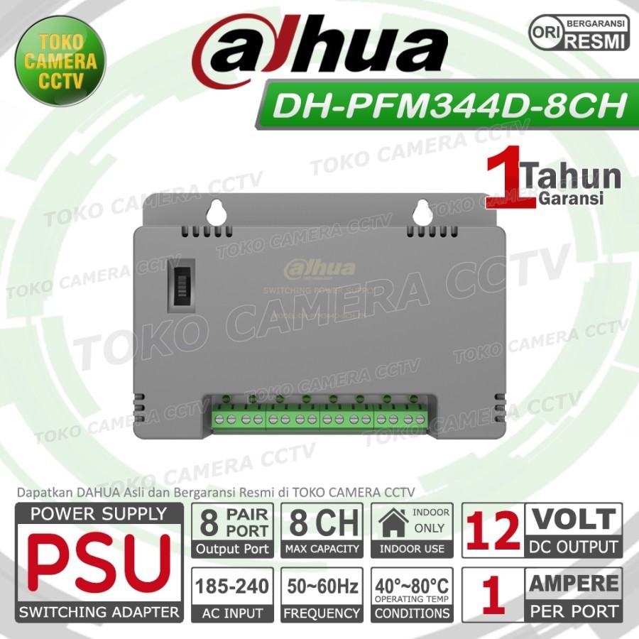 Jual POWER SUPPLY DAHUA 8 KAMERA PSU ADAPTOR CCTV 8CH 8 PORT | Shopee ...