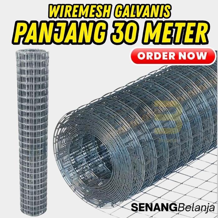 Jual Wiremesh Galvanis Panjang 30 Meter Lubangan 75x75 milimeter ...