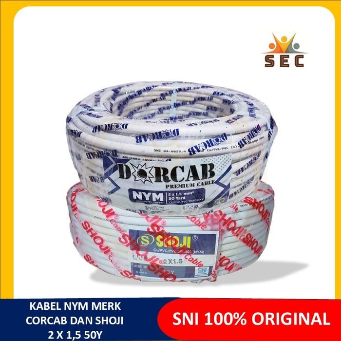 Jual Kabel Listrik Dorcab Nym 2X1,5 2X1.5 50Y 50 Yard Roll Rol Putih ...