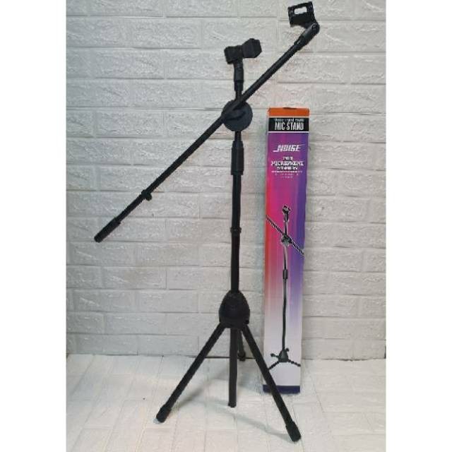 Jual Stand Microphone NOISE Tripod Lantai Mikrofon 2 Klip Stand Mic ...