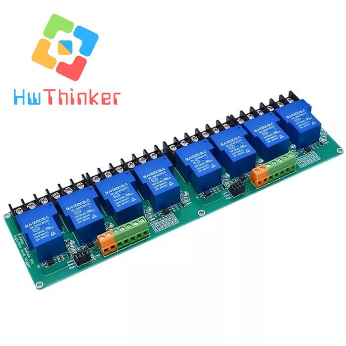 Jual Modul Relay Board 8 Ch Channel 5V 12V 24V 30A Opto Aktif High Low ...