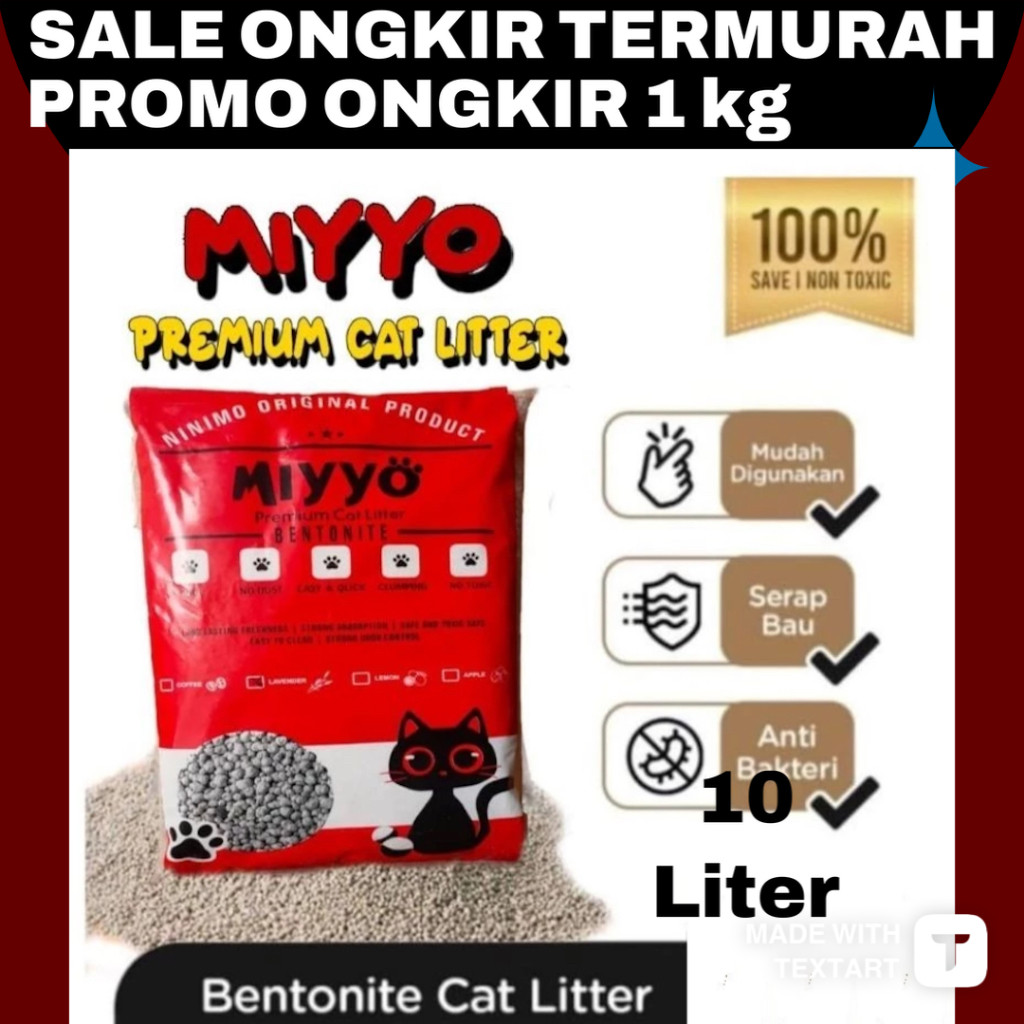 Jual Miyyo 10 Liter - MiyoTop Pasir Gumpal Wangi 10 Ltr - Litter Box ...