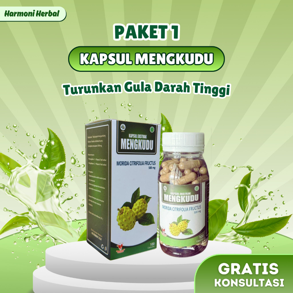 Jual Obat Darah tinggi Kapsul Herbal Extract Buah Mengkudu Kemasan Baru ...