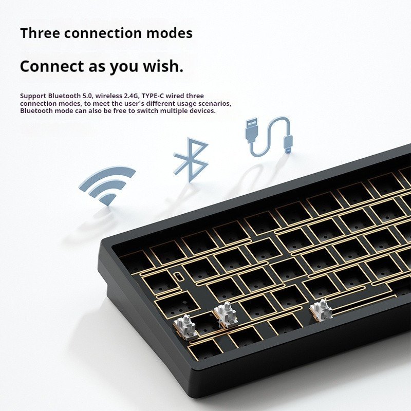 Jual Weikav Lucky65-V2 Tri-Mode 65keys Bluetooth 2.4g Wired Custom ...