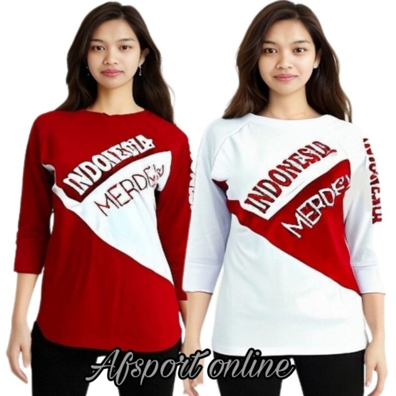 Jual Atasan Dwasa Kemerdekaan 80Th Tshert Jaos Perempuan Kaos ...