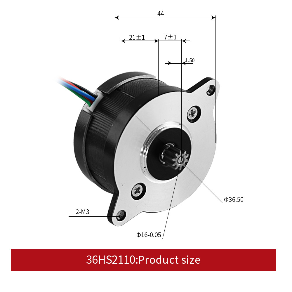 Jual Pancake Motor 1.0A ≥120mN.m 36HS2110 2-Phase 4-Lead Circular ...