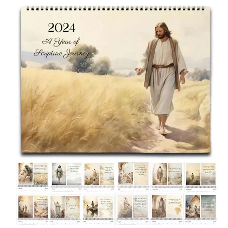 Jual Jesus Christ Calendar 2024 Jesus Poster Calendar Inspirational ...