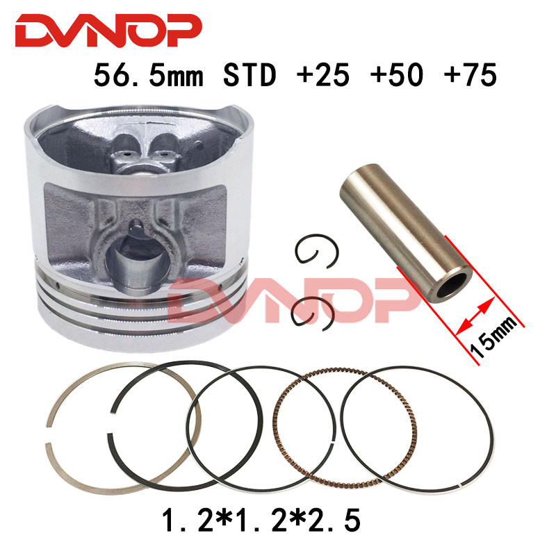 Jual 56.5Mm Piston Assembly Kit For Honda Cg125 Cb125 Xl125 Ct125 Sl125 ...