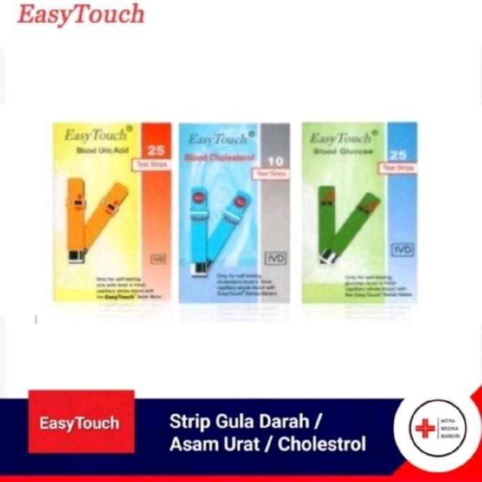 Jual EASYTOUCH STRIP STICK GULA DARAH, ASAM, DAN CHOLESTROL REFILL TEST ...
