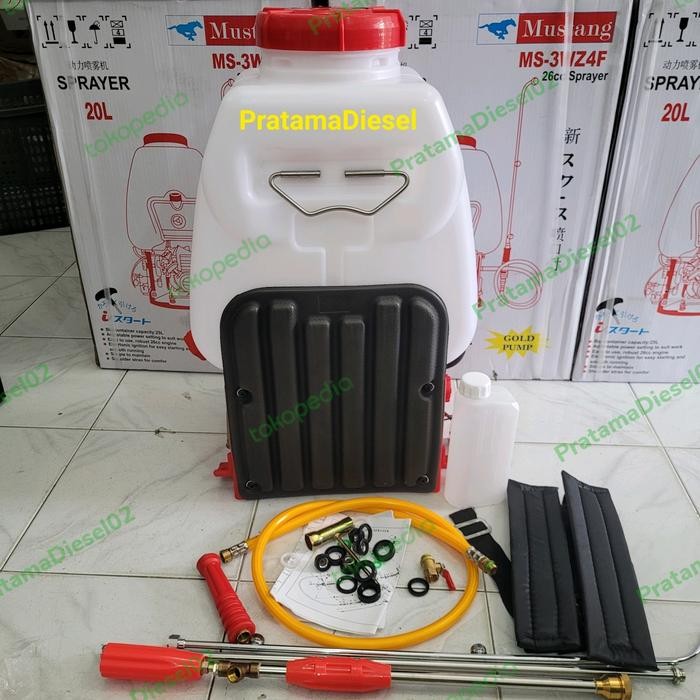 Jual Mesin semprotan hama/knapsack power sprayer Mustang 2tak 20liter ...