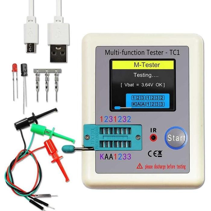 Jual Box Multifunctional Tester Transistor Full Color Graphic Display ...