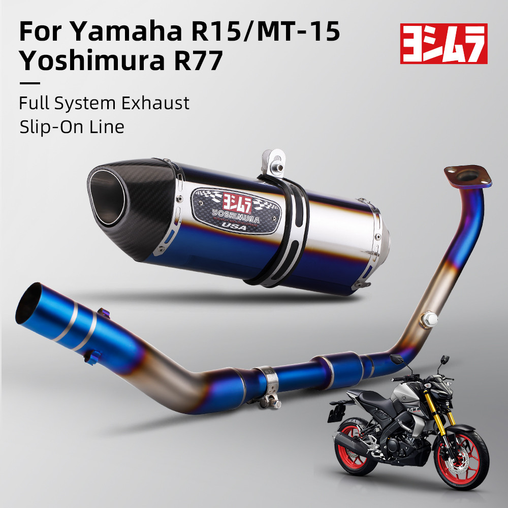 Jual Slip on For R15 MT15 V3 V4 Full System Exhaust Motorcycle Modified ...