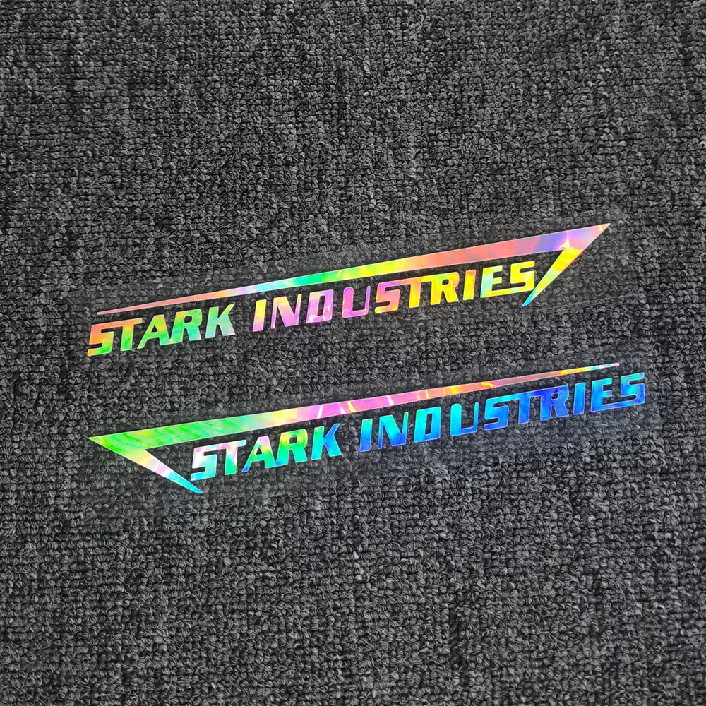 Jual IMPORT 2PCS Car Stickers Stark Industries Reflective Decoration ...