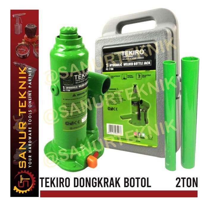 Jual Dongkrak Botol / Mobil / Hydraulic Jack TEKIRO 2T / 2 T / 2TON / 2 ...