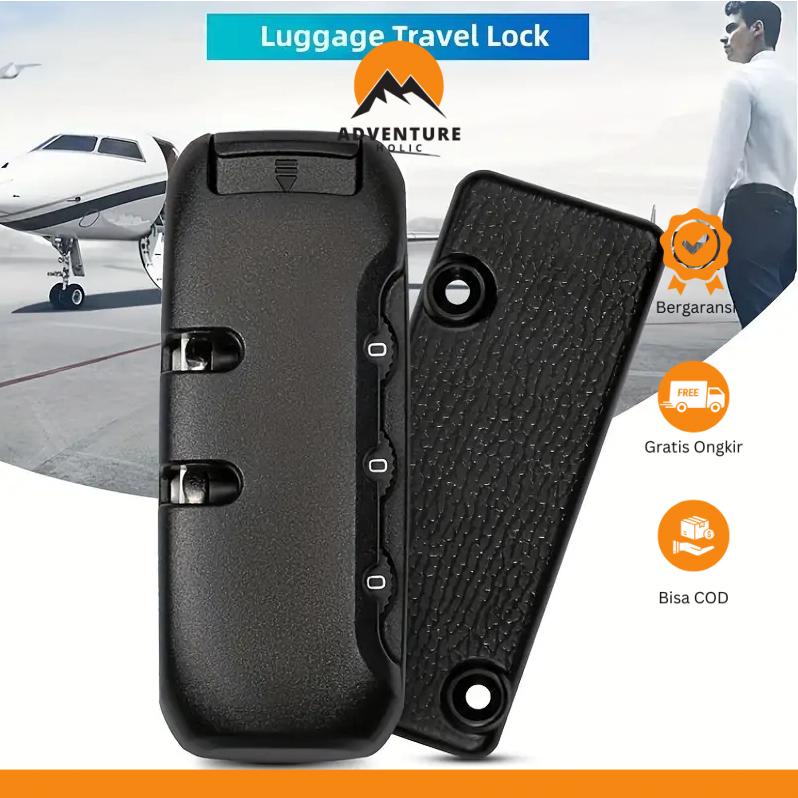 Jual YiF Gembok Koper Ritsleting 3 Digit Password Suitcase Zipper Lock ...