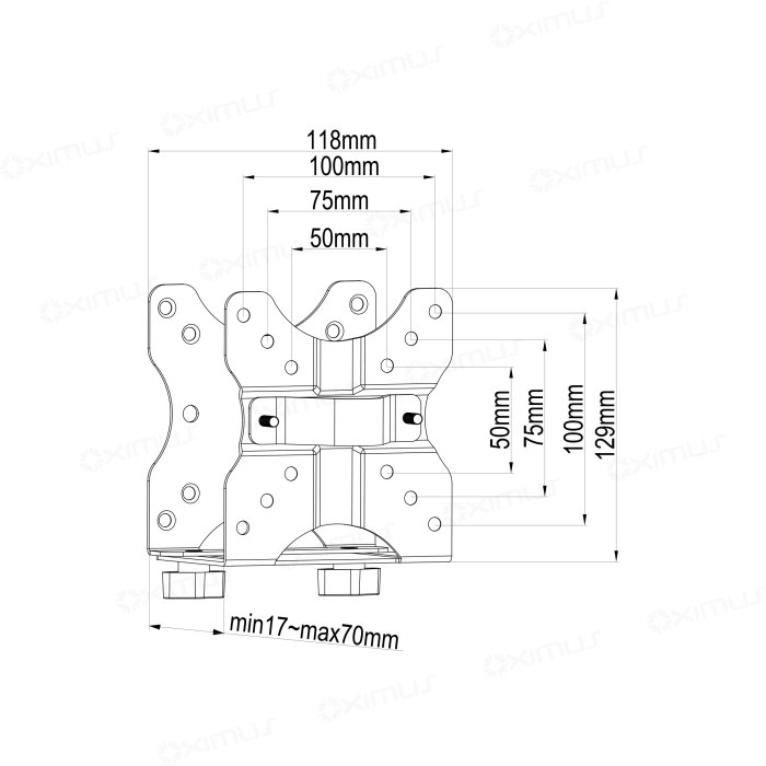 Jual Bracket Mini Pc Cpu Holder Oximus Ev41 Vesa Holder Pole Holder ...