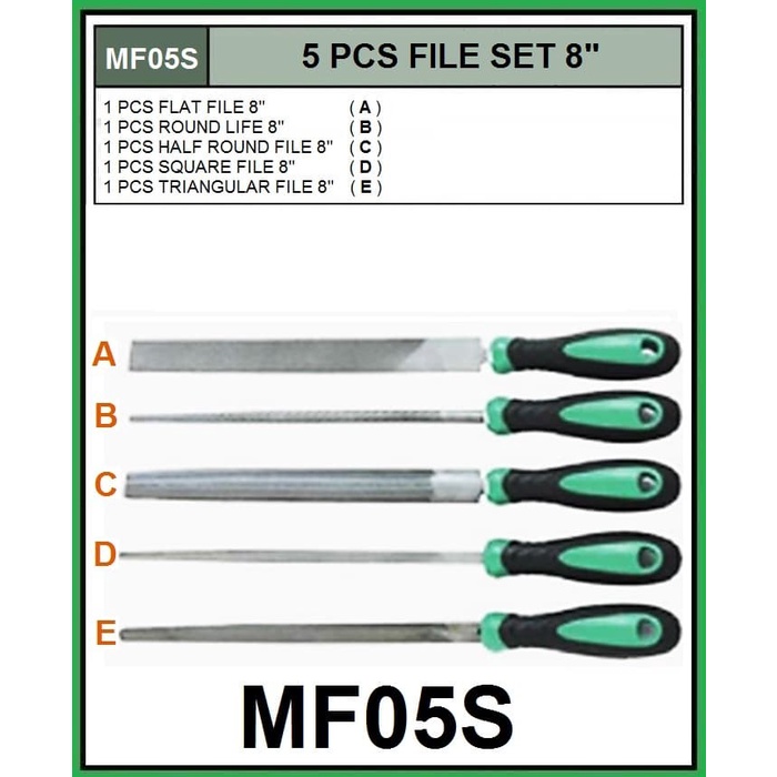 Jual Jonnesway 5 Pcs File Set 8" ( Mf05S ) | Shopee Indonesia