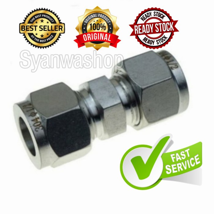 Jual Paloma - Union Connector 10Mm,3/8",1/4" Swagelok Ss316 | Shopee ...