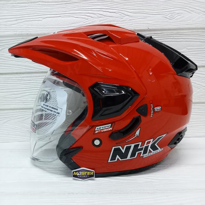 Jual Helm Nhk Predator Crypton Solid Helm Nhk Double Visor Termurah Half Face 100 % Original ...