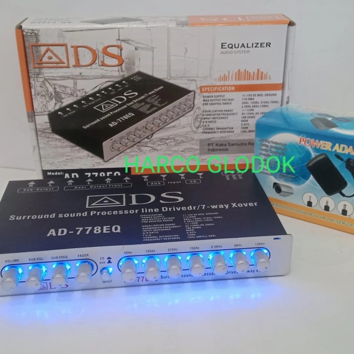 Jual Parametrik Pre Amp Ads Ad-778 Eq + Adaptor 12V | Shopee Indonesia